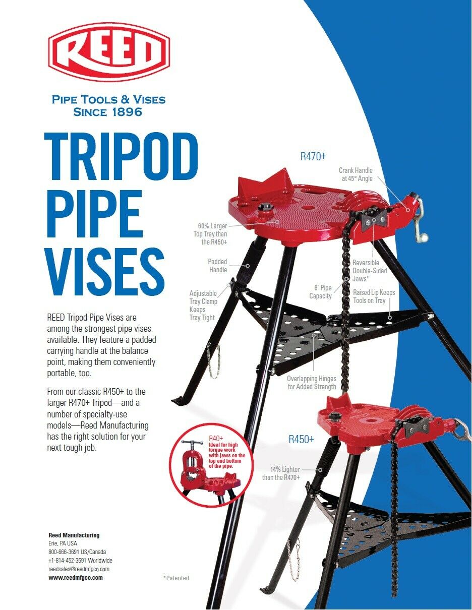 Tripod Pipe Vise VEVOR Tripod Pipe Chain Vise - 1/8-5 Inch Capacity ...