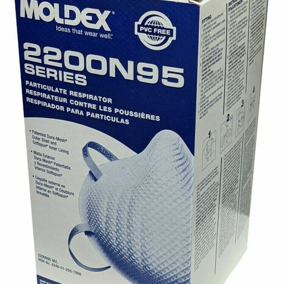 MOLDEX 2200 N95 Box of 20 Particulate Respirator Medium/Large-Ex.2030 ...